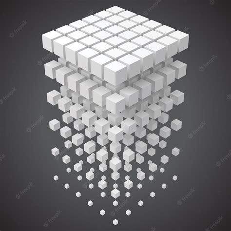 Premium Vector Big Data Blockchain And Technology Concept With Cubes