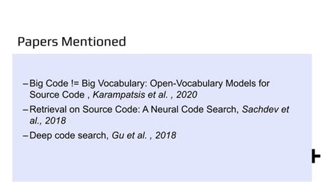 Retrieval On Source Code A Monograph Presentation PPT