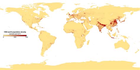 World Population Density Per Square Km In 1994 4320x2160 Mapporn