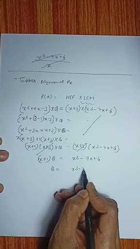The Gcd Of The Polynomials Is X3 And Their Lcm Is X3−7x6 If One Of