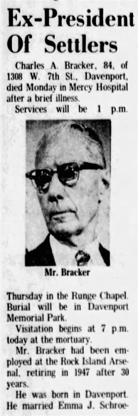 Charles Alfred Bracker 1887 1972 Find A Grave Memorial