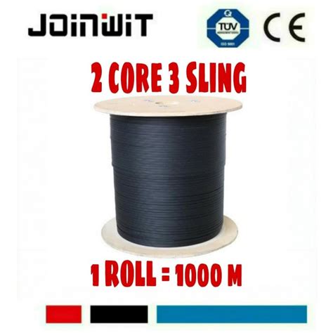 Jual Kabel Fo 4core Drop Wire Optik 1 Roll 3 Sling Dw Fo Ftth 4 Core Meter Fiber Optic Shopee