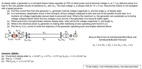 At ﻿steady State A Generator In ﻿a Microgrid Shown