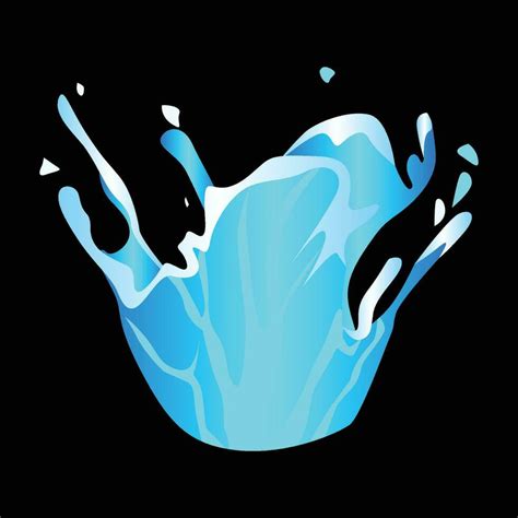 Water Splash Vector Realistic Style Drop 35265136 Vector Art At Vecteezy