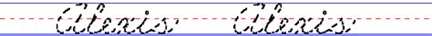 Cursive Alexis