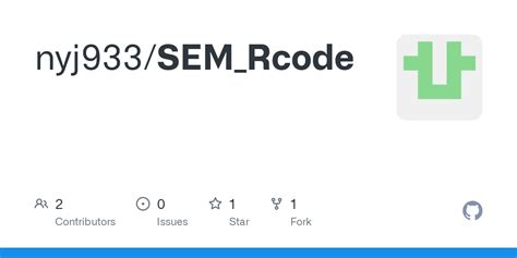 GitHub Nyj SEM Rcode