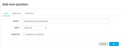 answer type rich text