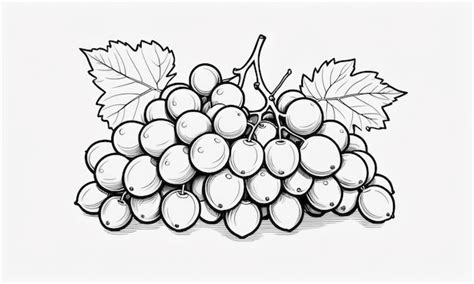 어린이 들 을 위한 포도 색칠 페이지 프리미엄 사진