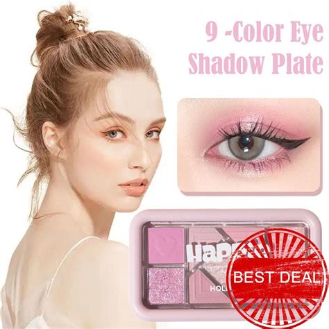 Hold Live กล่องแป้งขนาดเล็ก Nine Color Eye Shadow Plate Blue Eye Pink