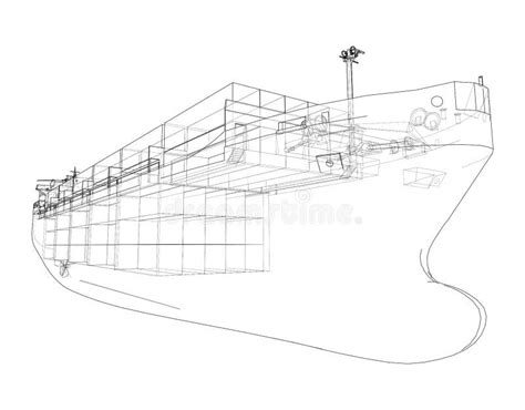 Cargo Ship With Containers Stock Illustration Illustration Of Container 271388706