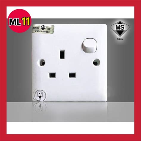 [ready Stock] 13a 250v 3pin Switch Switched Socket Outlet Plug Sirim Good Quality Lazada