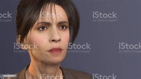진지하고 자신감 있는 여성 60세 사업가 3d 일러스트레이션의 스튜디오 초상화 전문 기술에 대한 스톡 사진 및 기타 이미지