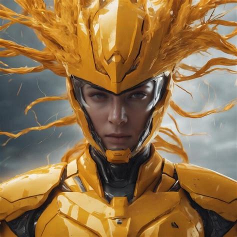 Premium Ai Image A Yellow And Orange Background With A Yellow Background That Saysi Am A Storm