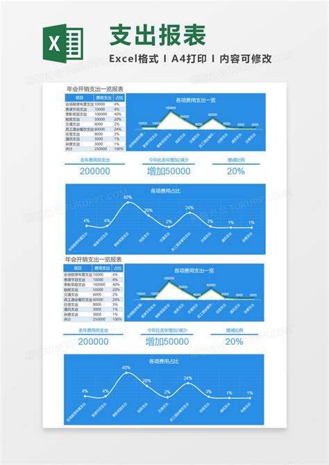 企业公司开销支出表表格excel模板下载 熊猫办公
