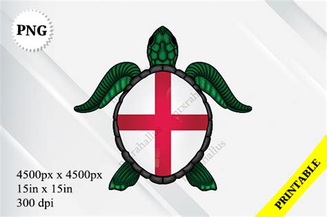 England Turtle Flag Graphic By Rahallus Ntx · Creative Fabrica