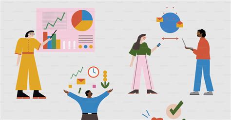 데이터 커뮤니케이션 및 프로젝트 작업을 수행하는 사람들 벡터 Unsplash의 일하다 이미지