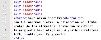 Alineación de textos Diseño Web con estilos CSS