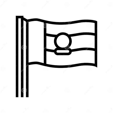 Map Flag Line Icon Vector Illustration Stock Vector Illustration Of Waving Location 263514961