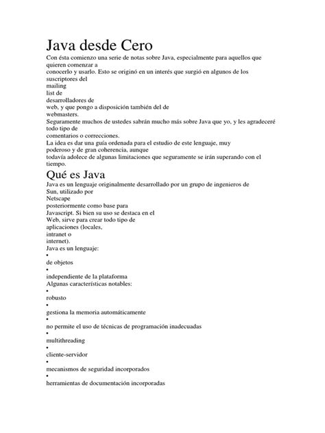 java desde cero pdf