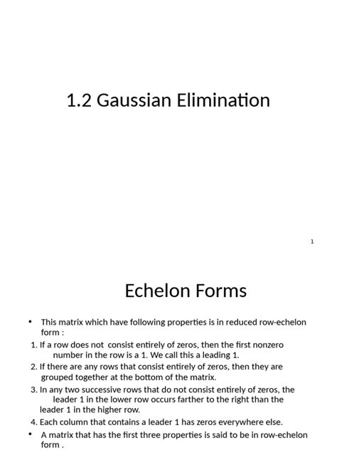 Gaussian Elimination Explained Pdf Mathematical Analysis Matrix