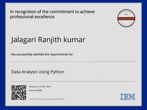 ranjith jalagari on linkedin ibm dataanalysis python pythoncommunity thankyou