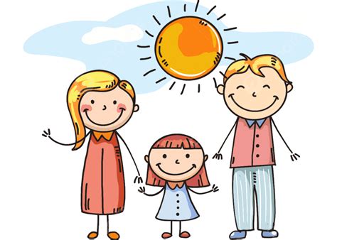 家庭簡筆劃卡通一家人 家庭 簡筆劃 國際家庭日素材圖案，psd和png圖片免費下載