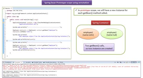 java ee spring bean prototype scope using annotation