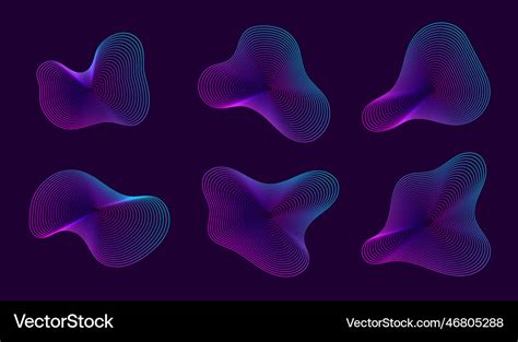Dynamic Amorphous Shapes Abstract Fluid Forms Vector Image