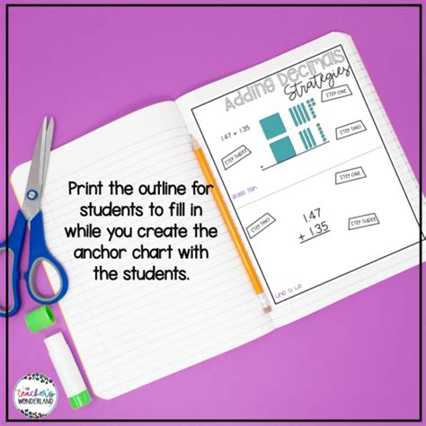 Adding And Subtracting Decimals Anchor Chart Planograms A Teachers Wonderland
