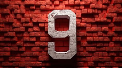Building Blocks Forming Number Nine 3d Render Of Red Bricks Constructing The Digit Backgrounds