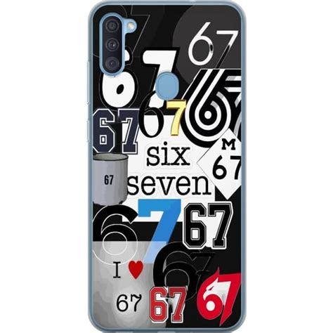 Samsung Galaxy A11 Genomskinligt Skal 67 Meme Sex Sju Kollage Viralt Internetmeme I Trendig 6