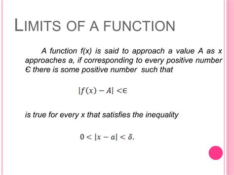 Limits Of Functions Pptx Physics Science