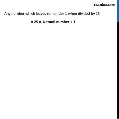 Example 4 Prove That 6 N 5n Always Leaves Remainder 1 When Divided