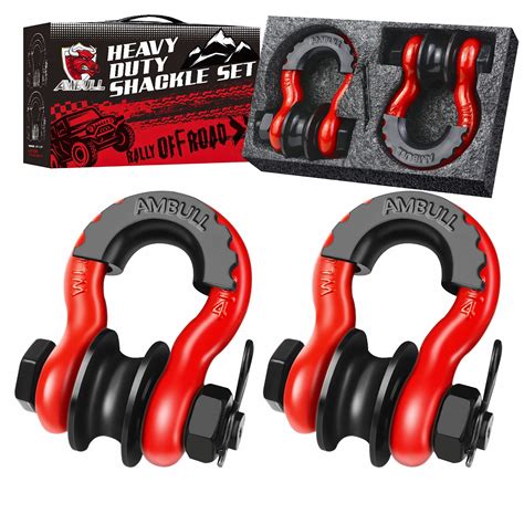 Ambull Upgraded Snatch Block 34 D Ring Shackle 2 Pack