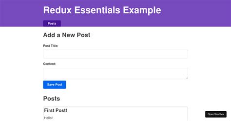 Redux Essentials Example Codesandbox Redux Essentials Example Codesandbox