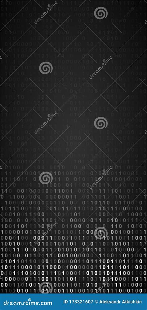 Binary Code Screen Stock Vector Illustration Of Font 173321607