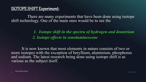 Isotope Shift Experiment Pptx