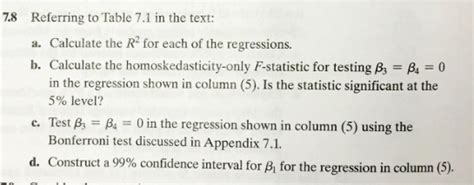 Solved 7 8 Referring To Table 7 1 In The Text A Calculate