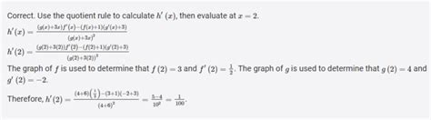 AP Calculus BC 2 9 The Quotient Rule Exam Style Questions With Answer MCQ
