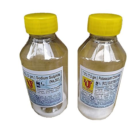 Lab Junction Na2so3 And Kcl Std Salt Bottles Without Distilled Water For Calibration Of Lj 831