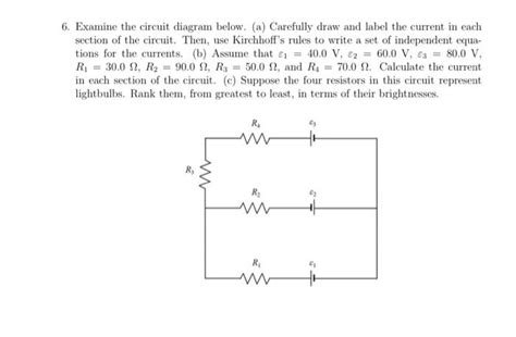 Solved 6 Examine The Circuit Diagram Below A Carefully Chegg Com