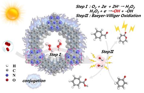Hydroxyl Radical Mediated Heterogeneous Photocatalytic Baeyervilliger Oxidation Over Covalent