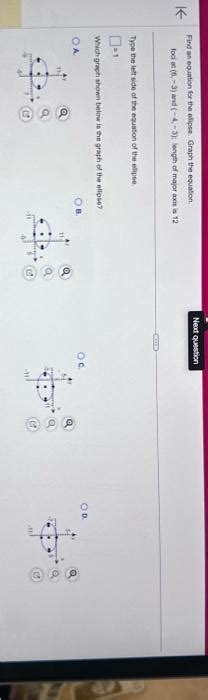 Solved Find An Pouation For The Elipse Graph The Equation
