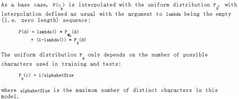 java how to understand this formula in lingpipe language model