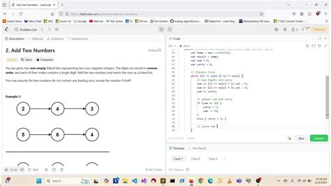 Add Two Numbers Leetcode 0002 Youtube