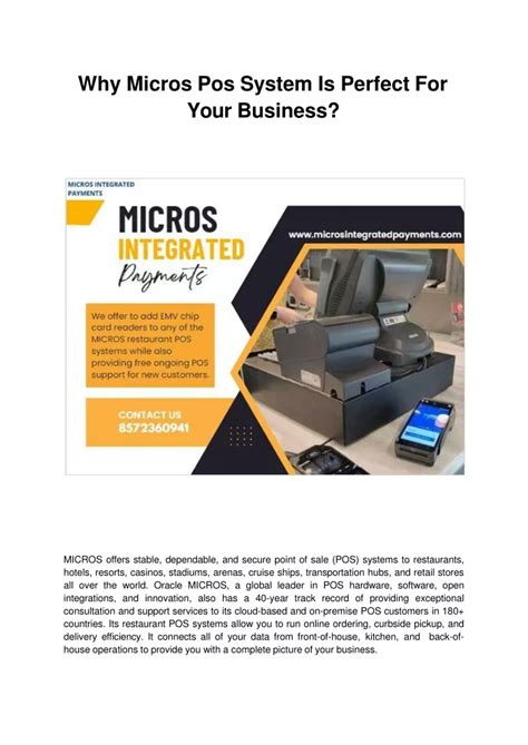 Ppt Why Micros Pos System Is Perfect For Your Business Ppt Powerpoint Presentation Id 11809883
