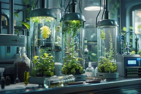 Premium Photo Bioengineered Organisms Thriving In A Controlled E