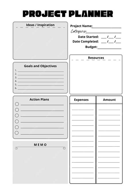 Premium Vector Project Planner Template 2023 Monthly Daily Planner
