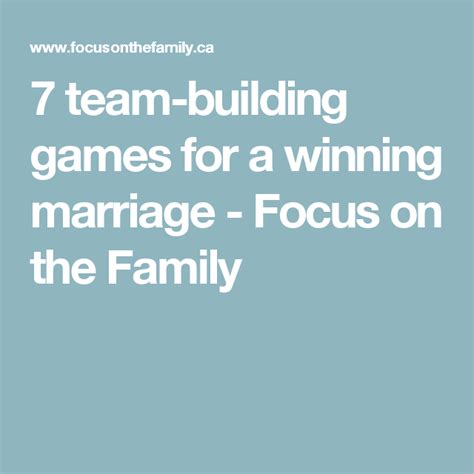 7 Team Building Games For A Winning Marriage Team Building Games
