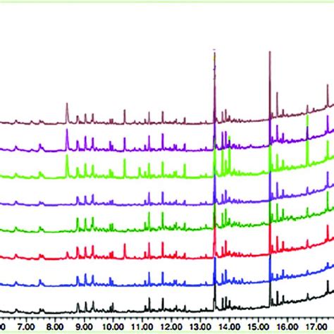 Gc Ms Overlay Chromatogram Of Different Pancharistha Formulations Download Scientific Diagram